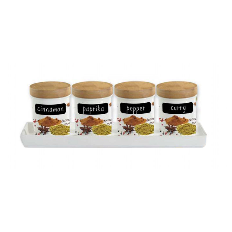 Set portelan condimente 5 piese - Nuova R2S | KitchenShop
