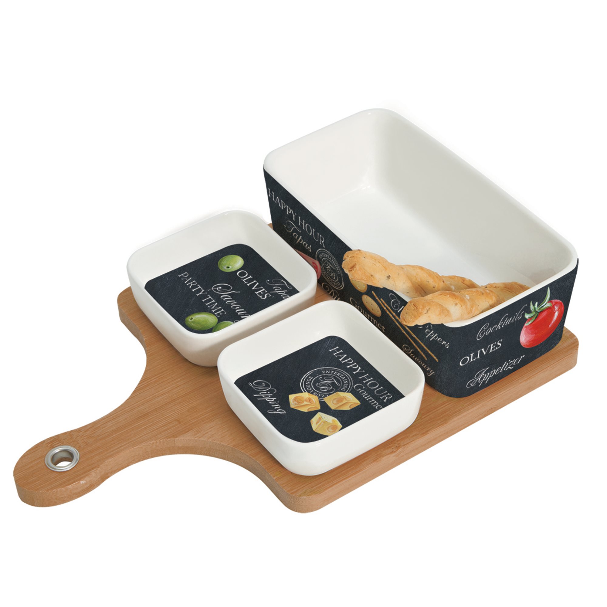 Set servire aperitive 4 piese "World of party - Tasting" - Nuova R2S ...