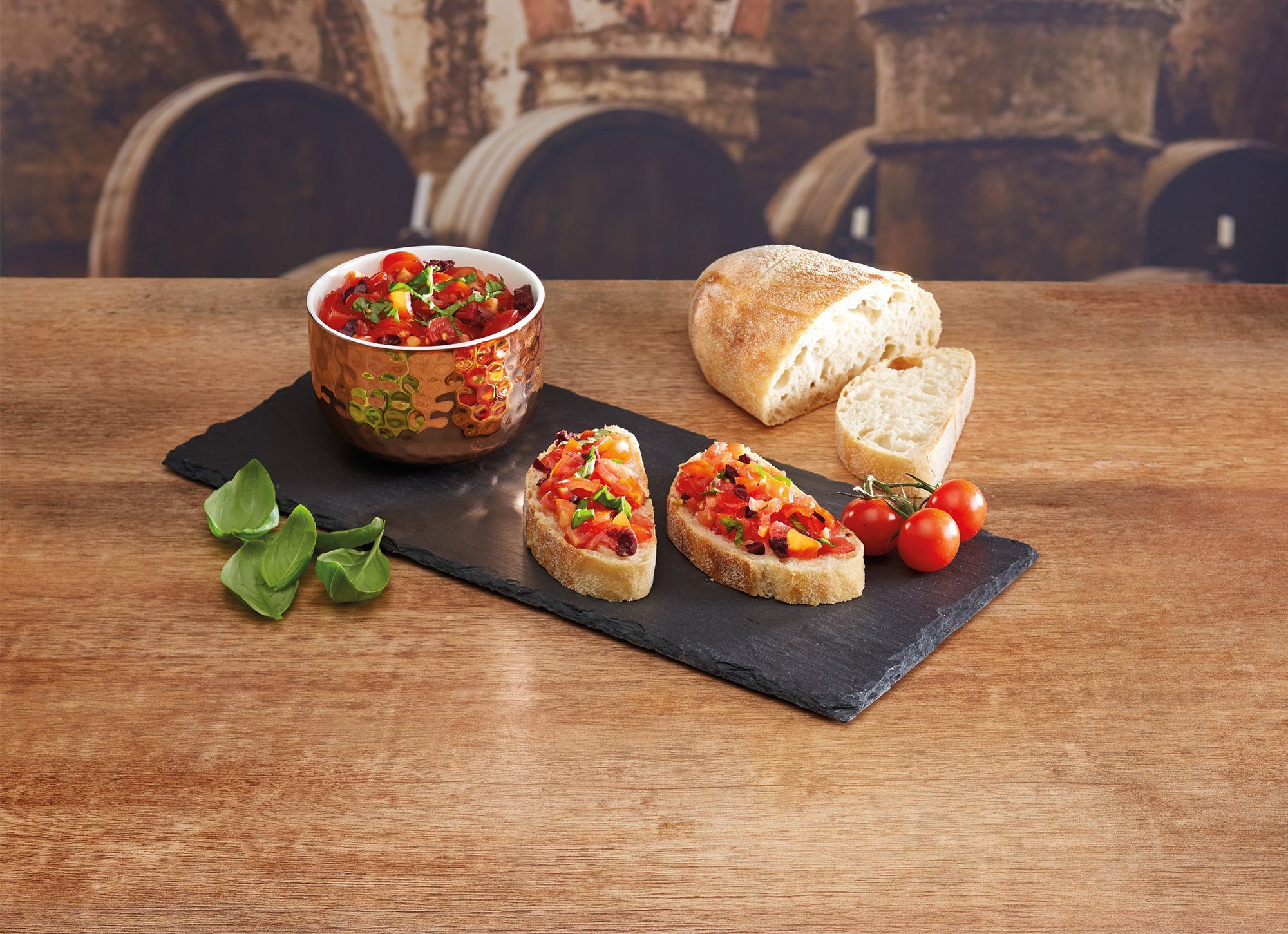 Set servire aperitive 2 piese, ardezie, "Artesa" - Kitchen Craft ...