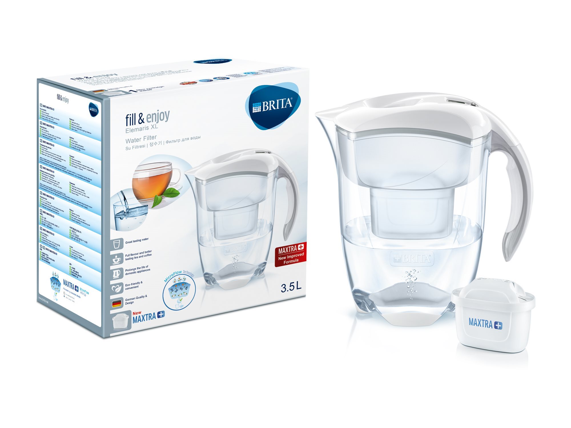 Cana filtranta BRITA Elemaris XL 3,5 L Maxtra+ (white) | KitchenShop