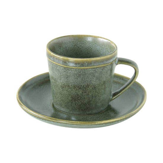 Ceasca ceai cu farfurie, ceramica, 225ml, "Essential", Verde - Nuova ...